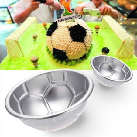 3 Size 3D Football Soccer Ball Aluminium Cake Mold Pan Decorating 8 ...