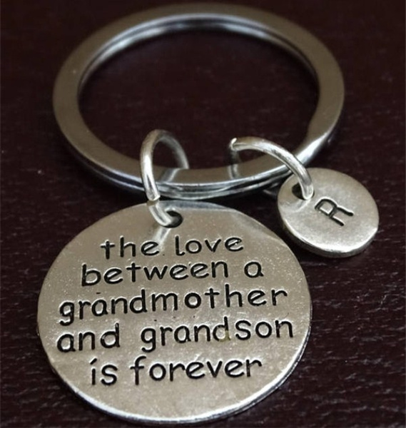 The love between a grandmother and grandson is forever Keychain ...