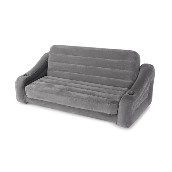 Intex Inflatable 2-In-1 Pull-Out Sofa and Queen Air Mattress Futon ...