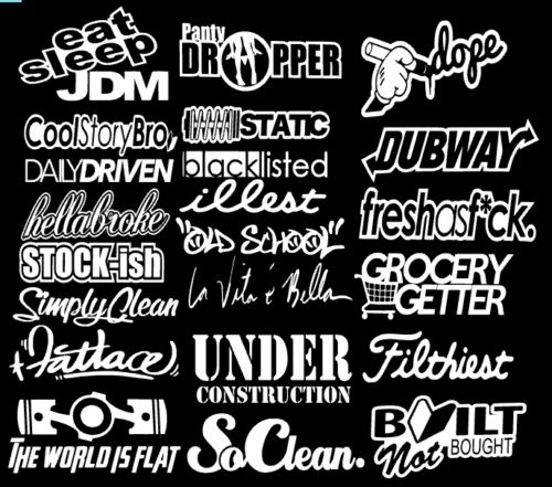 Sticker Pack Stance Low Vinyl Decals 20 Stickers,You Choose Color | Wish