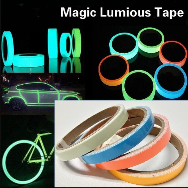 4Pcs 2 / 1 Pcs 1CMx3M Luminous Adhesive Tape Warning Luminous Adhesive ...