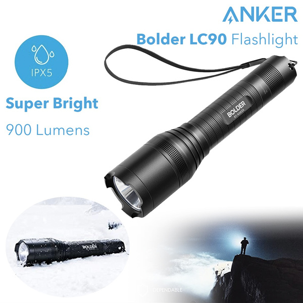 Anker Super Bright Tactical Flashlight, Rechargeable (18650 Battery ...