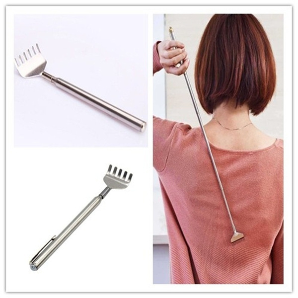 Stainless Steel Extending Back Scratcher Tickling Tools with Telescopic ...