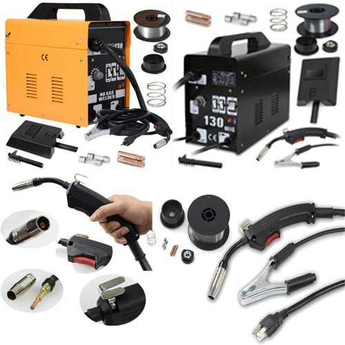 MIG 130 Electric Welder Welding Machine Kit Set 110V with Spool Wire ...