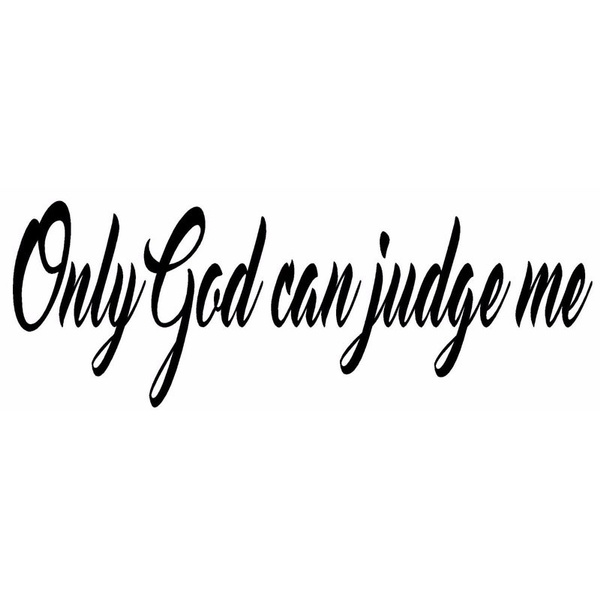 zhehao ONLY GOD CAN JUDGE ME Funny Car Styling Stickers Art Font Vinyl ...