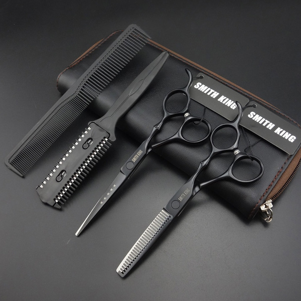 新品 6.0 Inches Hair Cutting Scissors Set with Combs Lether Scissors Case ...