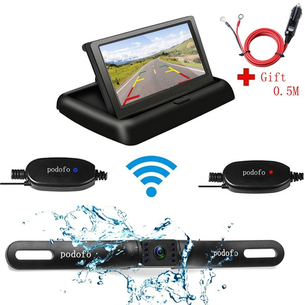 Podofo Wireless Backup Camera and Monitor Kit for Car / Pickup / Truck ...
