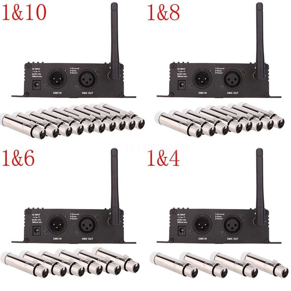 2.4G Wireless DMX 512 Controller Transmitter Receiver LCD Display Power ...