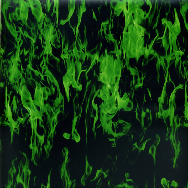 New Fashion Green Flames Graffiti Water Transfer Dipping Hydrographics ...