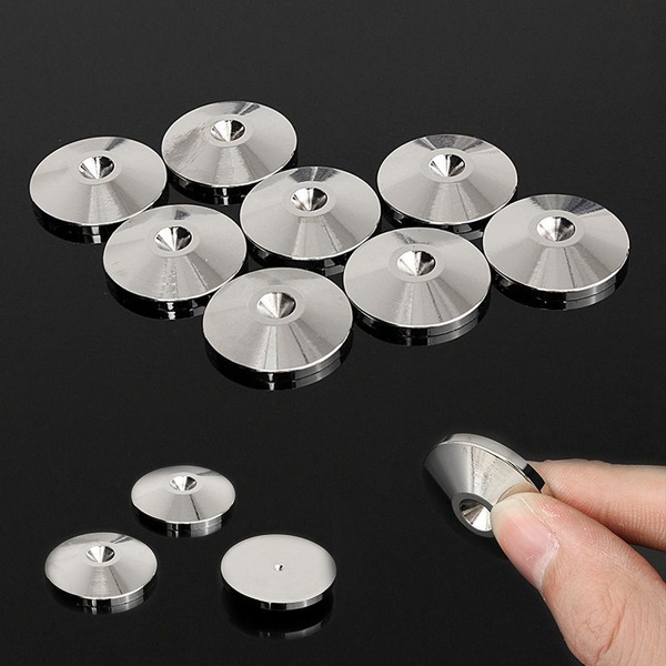 8pcs 25x4.2mm Stainless Steel HiFi Speaker Spike Shoes Feet Base Pad ...