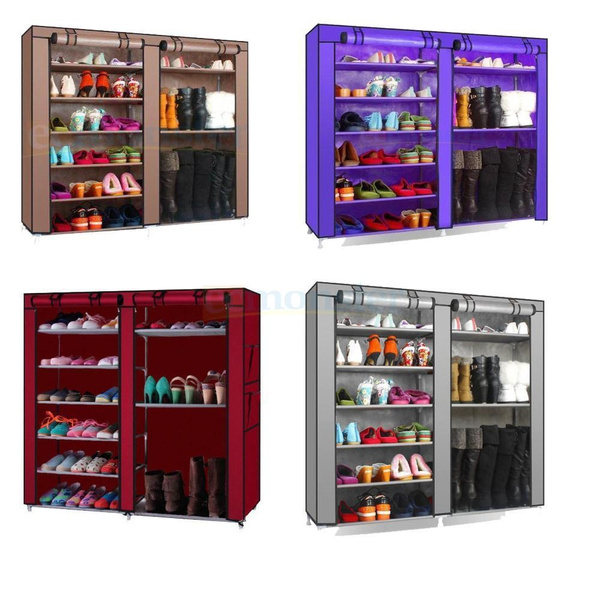 Double Shoe Boot Closet Rack Shelf Storage Organizer Cabinet Portable ...