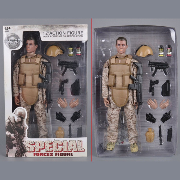 12'' Army Desert ACU Shooter Soldier Ranger Figures 1/6 Scale Military ...