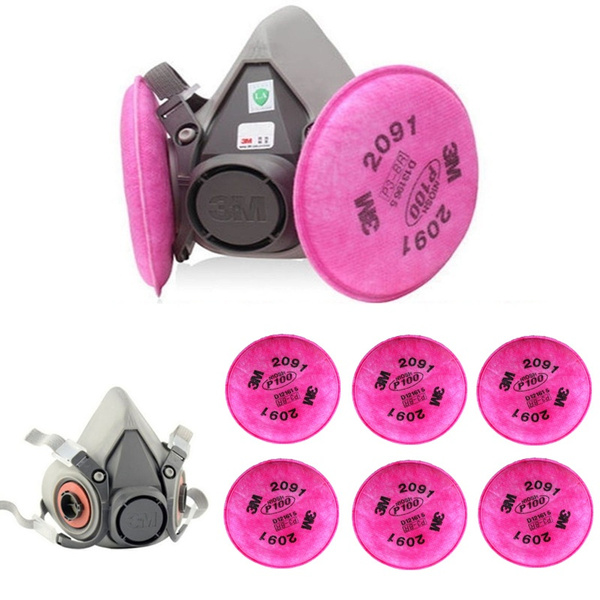 Dust Mask Half Face Respirator Spray Facepiece with Filter Cottons | Wish