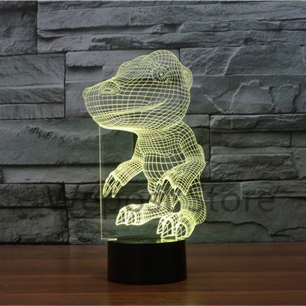3D Digital Monster Agumon Figure Visual LED Night Light Anime Digimon ...