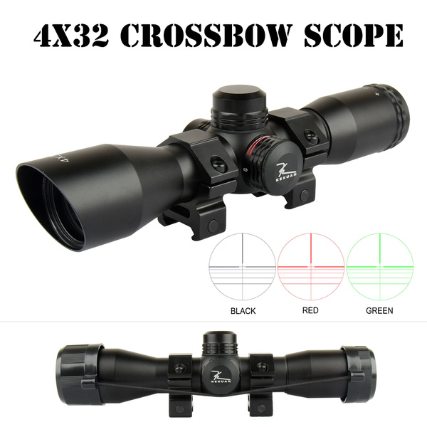 New Design 4X32 Crossbow Compact Multi Range Reticle Scope Red Green ...