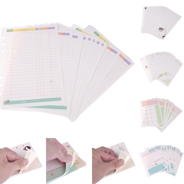 Refill Line Paper,Loose Leaf Paper A5 A6 Cute Notebook Planner Loose ...
