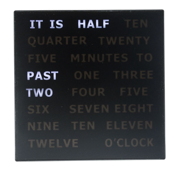 LED Word Clock - English 28x28 cm | Wish