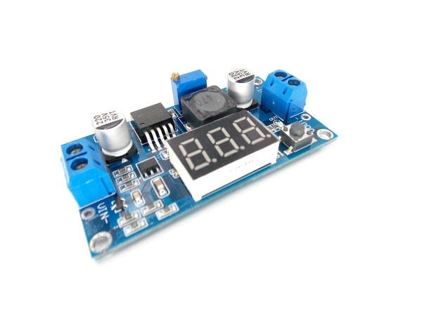 LM2596S power module + LED Voltmeter DC-DC adjustable step-down power ...
