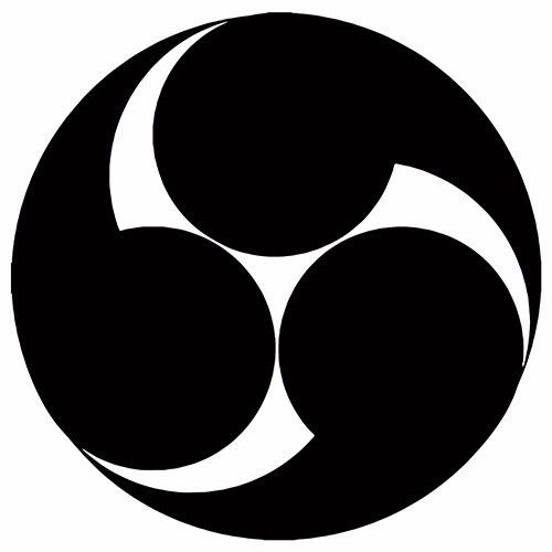Two (2): Mitsudomoe Symbols sticker VINYL DECAL Shinto Taiko Tomoe ...