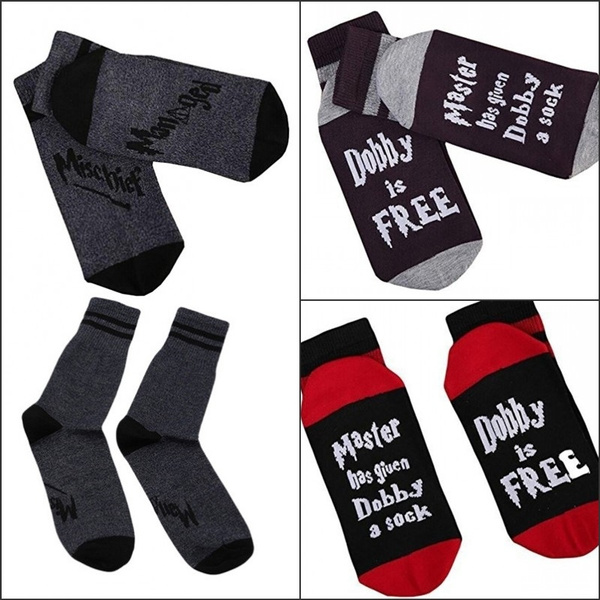 new Master Has Given Dobby A Sock Dobby Is Free Printed Warm Cotton ...