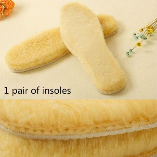 Lambswool Sheepskin Soft Cushion Shoe Inserts Pad Insoles New Fluffy ...