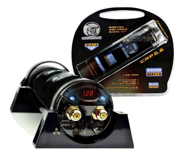 Bullz Audio 6600W 12V BCAP6.6 Car Digital Power Farad Capacitor Cap ...