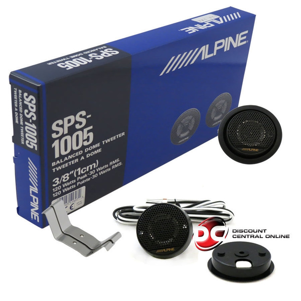 ALPINE SPS-1005 3/8" CAR PEI AND TITANIUM BALANCED DOME TWEETERS | Wish