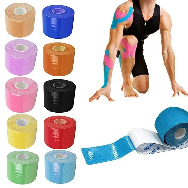 2018 Elastic Cotton Roll Adhesive Kinesio Tape Sports Injury Muscle ...
