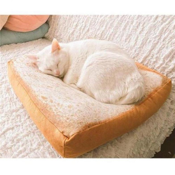 Creative Pet Mat Cat Dog Bed Washable Cushion Pillow Bread Toast ...