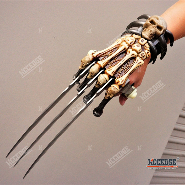 USA SELLER USA STOCK 16.5" TRI-BLADE SKULL BONES WOLVERINE SKELETON ...