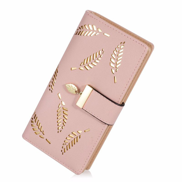 Women's Long Leaf Bifold Wallets Credit Card Holder | Wish