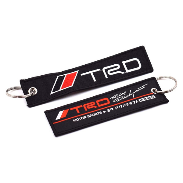 New TRD JDM Style Key Ring Embroidery Keychain Luggage Tag for Toyota ...