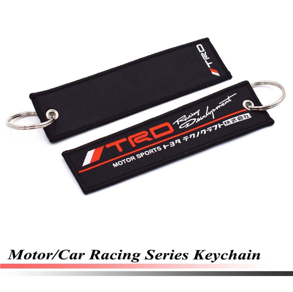 New TRD JDM Style Key Ring Embroidery Keychain Luggage Tag for Toyota ...