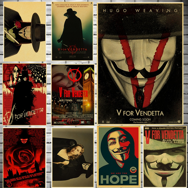 V for Vendetta / A Section / Retro Classic Movie Poster / Vintage Kraft ...