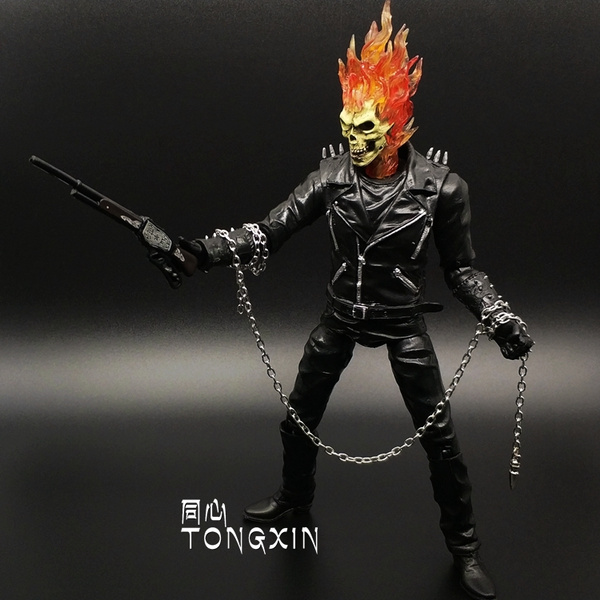 9 inch Ghost Rider Skeleton Moto Chariot X-Men Mobile Doll Hand toys ...