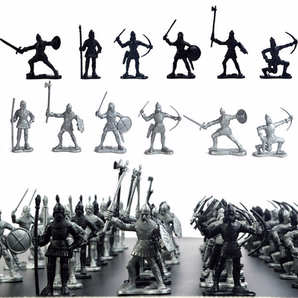 60Pcs Medieval Knights Warriors Soldiers Figure Models Kids Toy | Wish