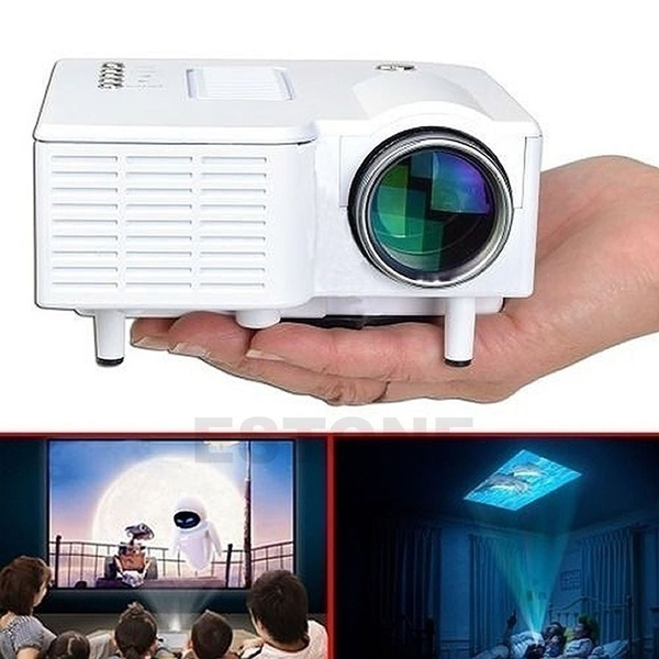 Mini Projector 1080P HD Multimedia LED TV VGA USB For Home Theater ...