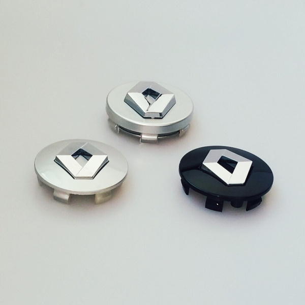 NEW 4pcs/lot/lot/lot Renault 57mm Silver Black Wheel Center Hub Caps ...