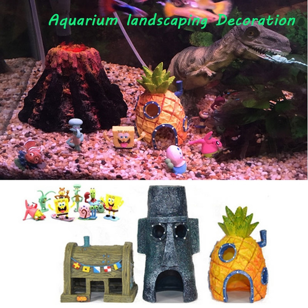 Mini SpongeBob & Squidward House Style Pineapple Cartoon House Dolls ...