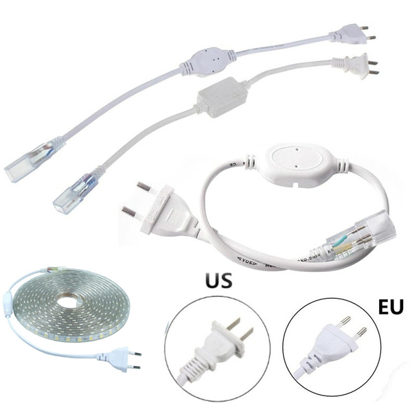Tanbaby EU/US Plug Wide Connector for High Voltage 220V 5050 LED Strip ... Tanbaby EU/US Plug Wide Connector for High Voltage 220V 5050 LED Strip ...