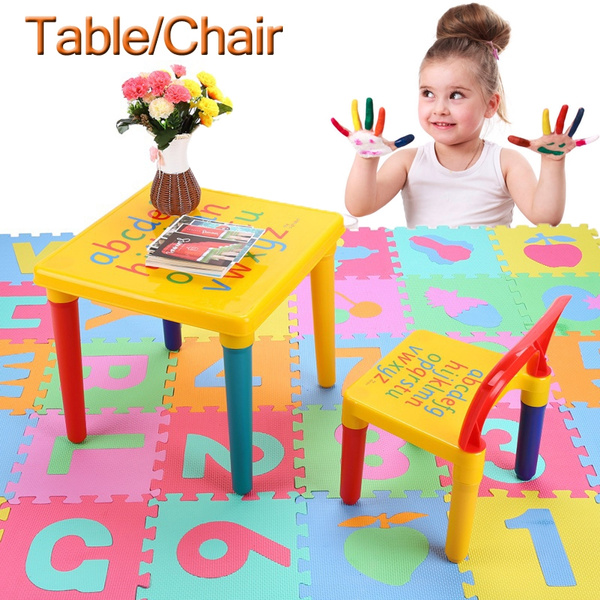 Plastic Play Activity Children Kids Indoor Desk Outdoor Table and Chair ...