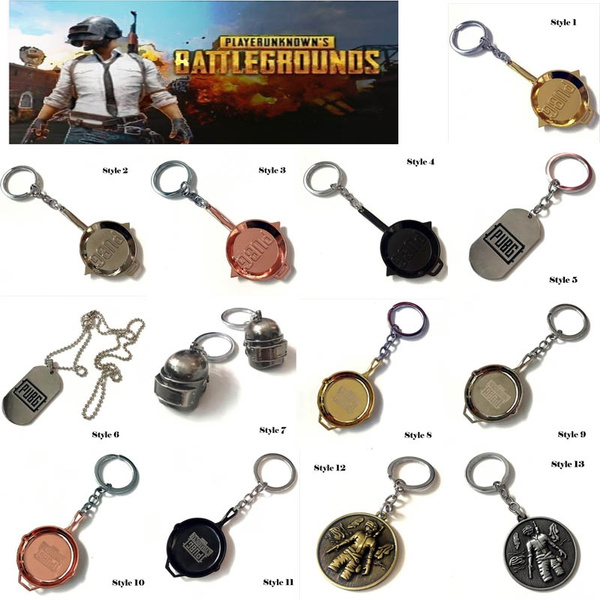 Pan Helmet Nameplate PUBG Keyring Playerunknown's Battlegrounds ...