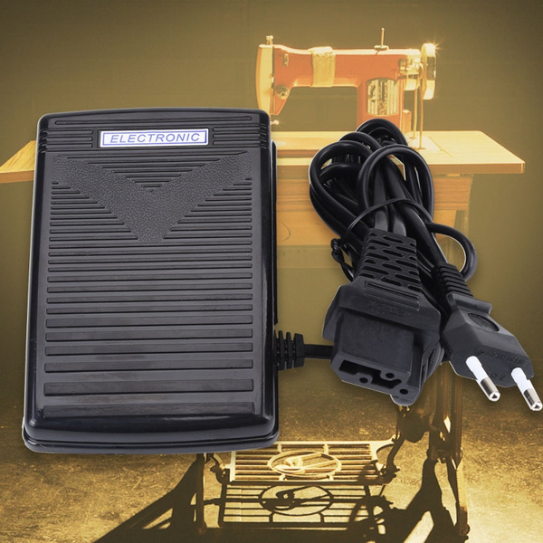 EU Plug 200-240V Home Sewing Machine Foot Control Pedal With Power Cord ...