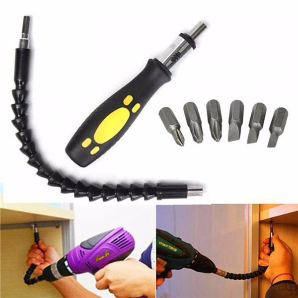 New Universal Electric Drill Screwdriver Bit Snake Flexible Hose Cardan ...