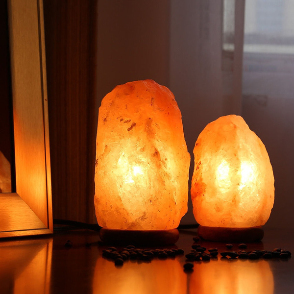 110V Himalayan Natural Air Purifier Salt Lamp Rock Crystal Tower Dimmer ...