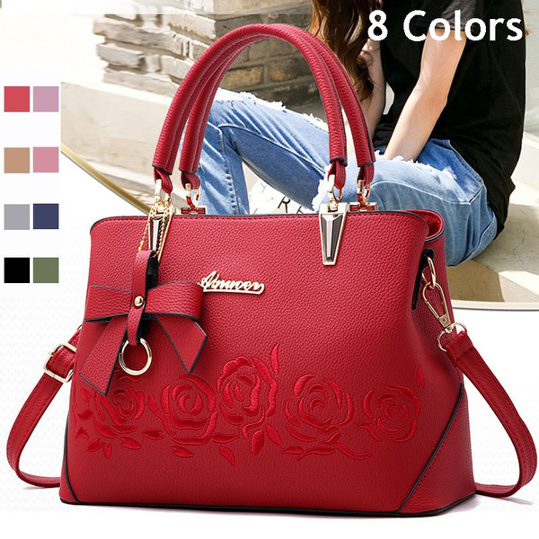 Women Fashion Shoulder Bag Flower Rose Printing Handbags for Women ...