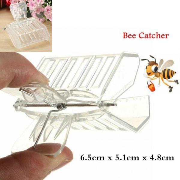 Transparent Plastic Beekeeping Bee Catcher Tool Equip Queen Clip Bee ...