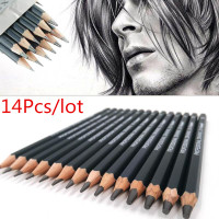 14Pcs/pack Drawing Pen Ultra Fine Line Marker Ink Black Sketch Pen 6H ...