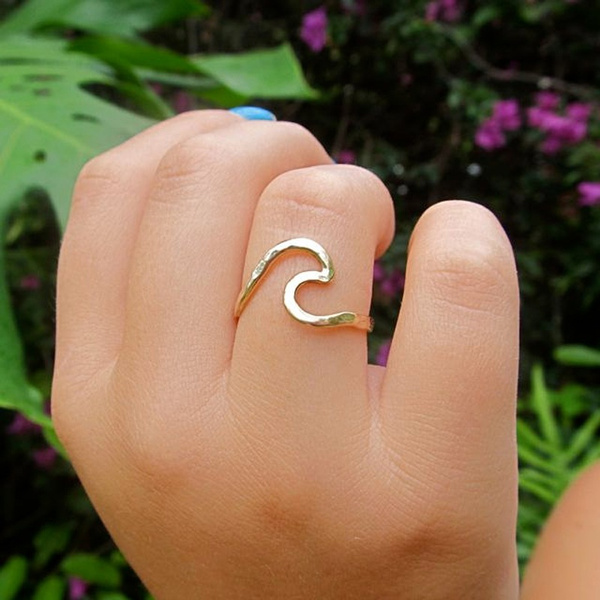 Wave Ring, Ocean Wave Ring, Handmade Wave Rings, Hawaii Beach Jewelry ...