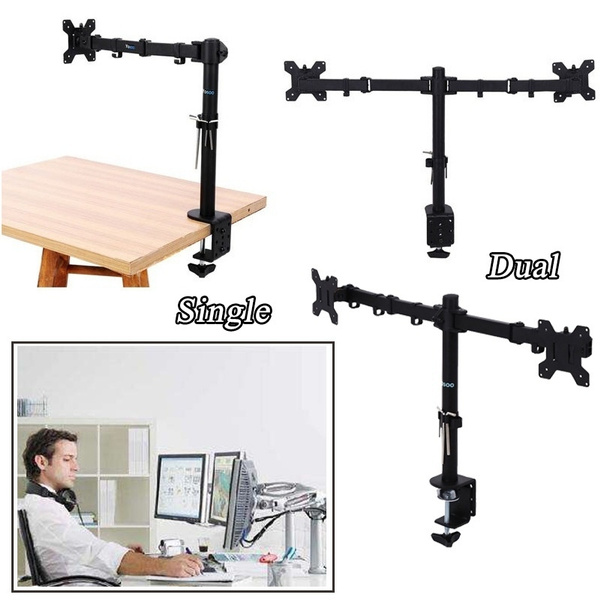 13-27 "Universal Dual Monitor Stand PC Monitor Holder Desk Mount Holder ...